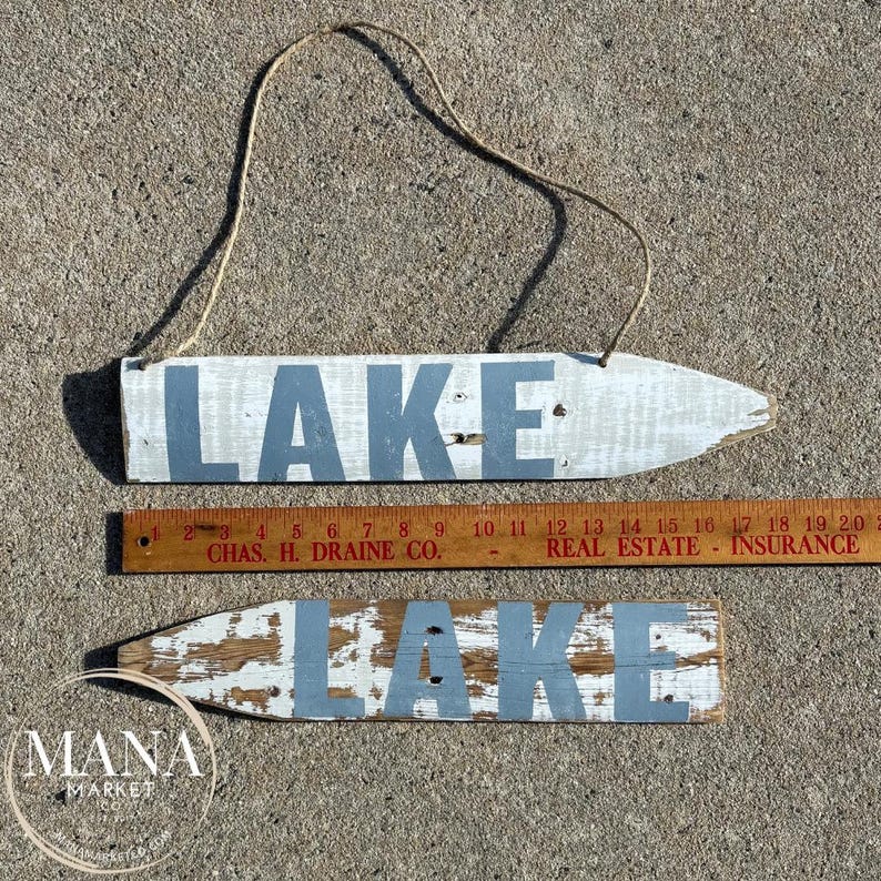 Lake House Sign Arrow Lake Sign Rustic Wood Sign Lake House Decor ...