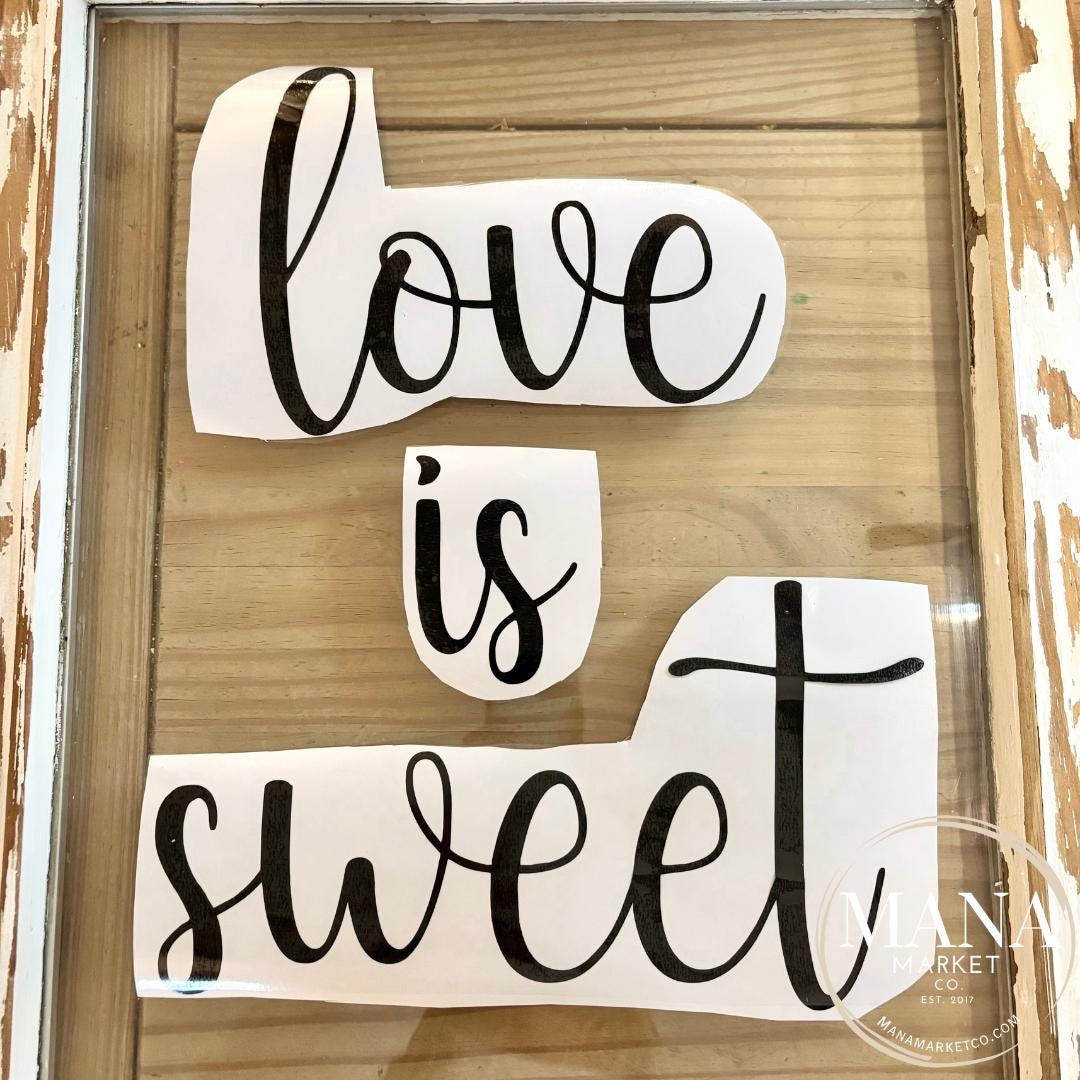 Love is Sweet Decal Dessert Table Sign Love is Sweet Sticker for Party ...