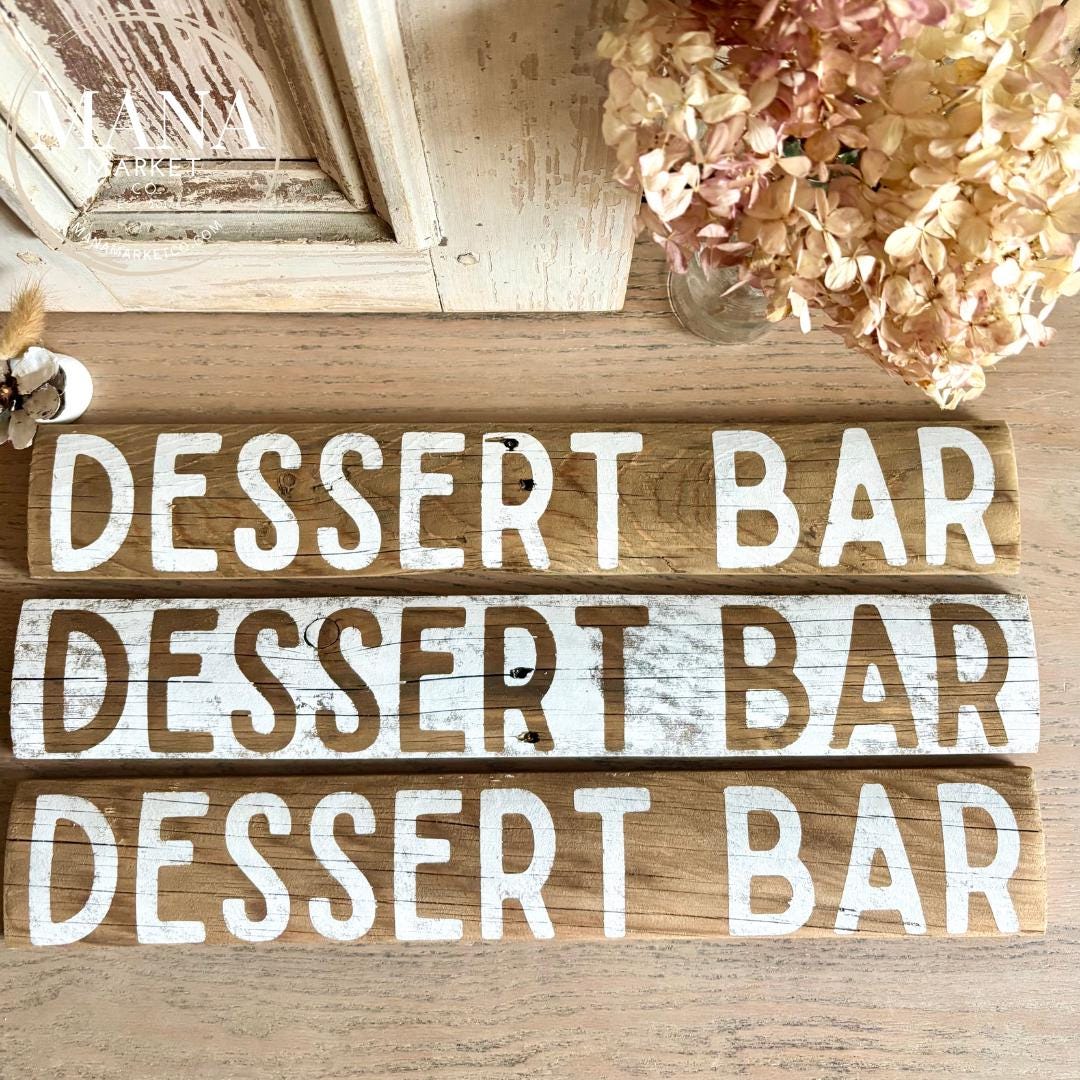 Dessert Bar Sign for Weddings Sweets Table Decor for Baby Shower Cake ...