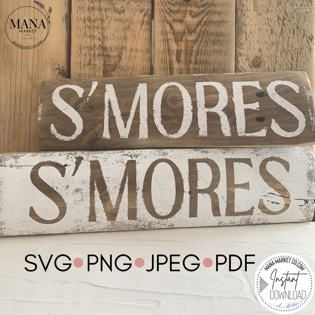 Printable S'more Sign SVG, S'more Station Sign, S'mores Digital ...