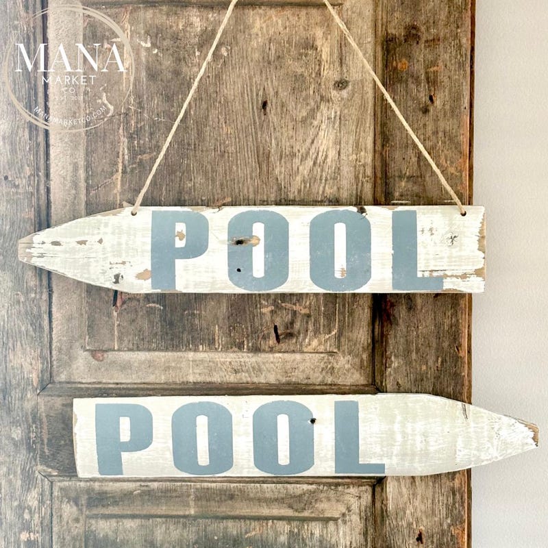 Pool Arrow Sign - Etsy