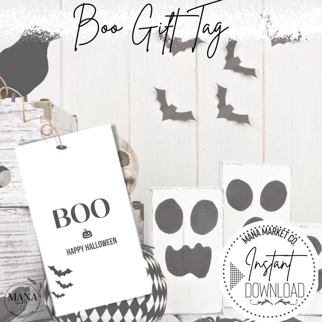 Halloween Favor Tag | Printable Halloween Tags | Boo Tags Printable ...