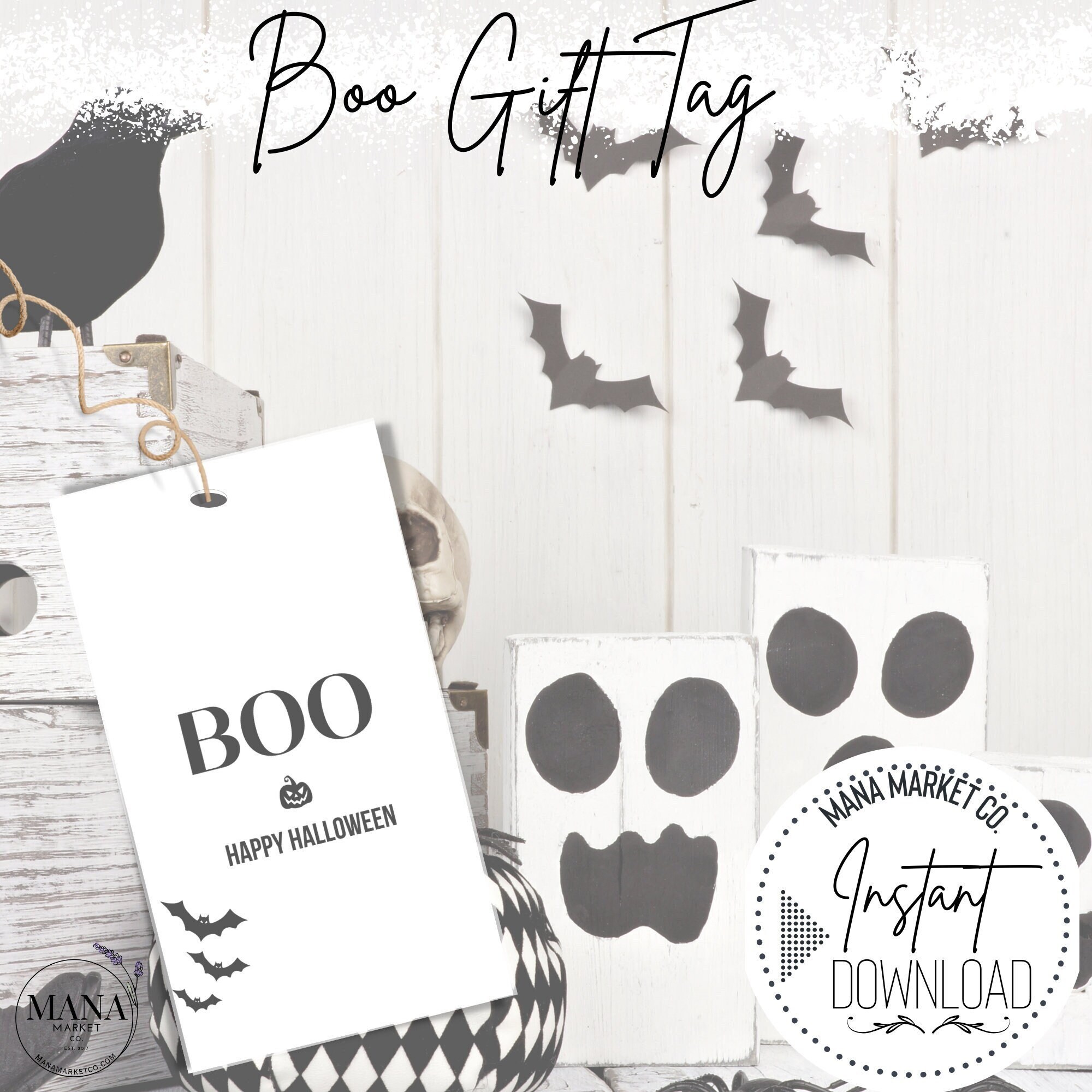 Halloween Favor Tag Printable Halloween Tags Boo Tags Printable ...