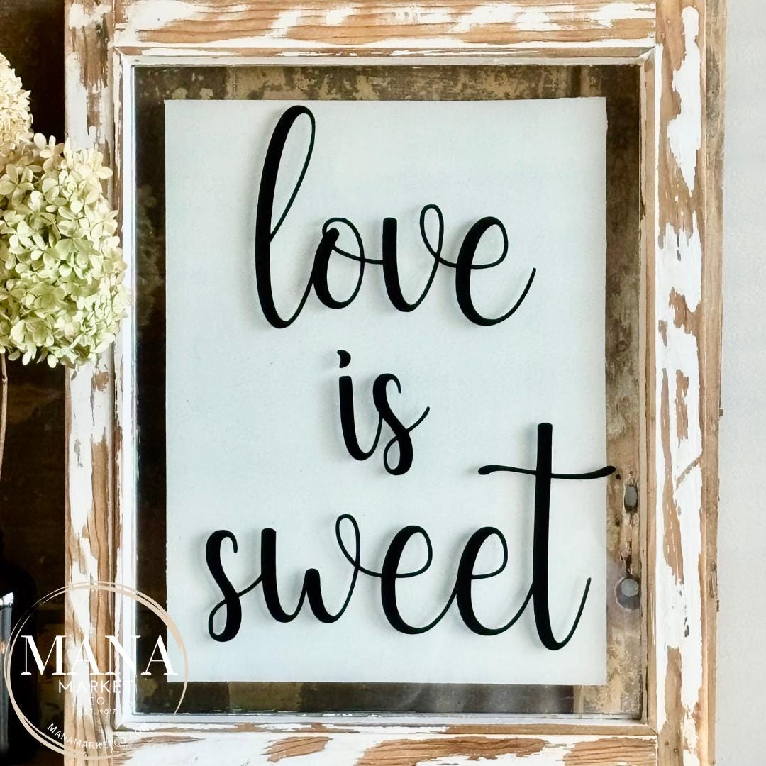 Love is Sweet Decal Dessert Table Sign Love is Sweet Sticker for Party ...