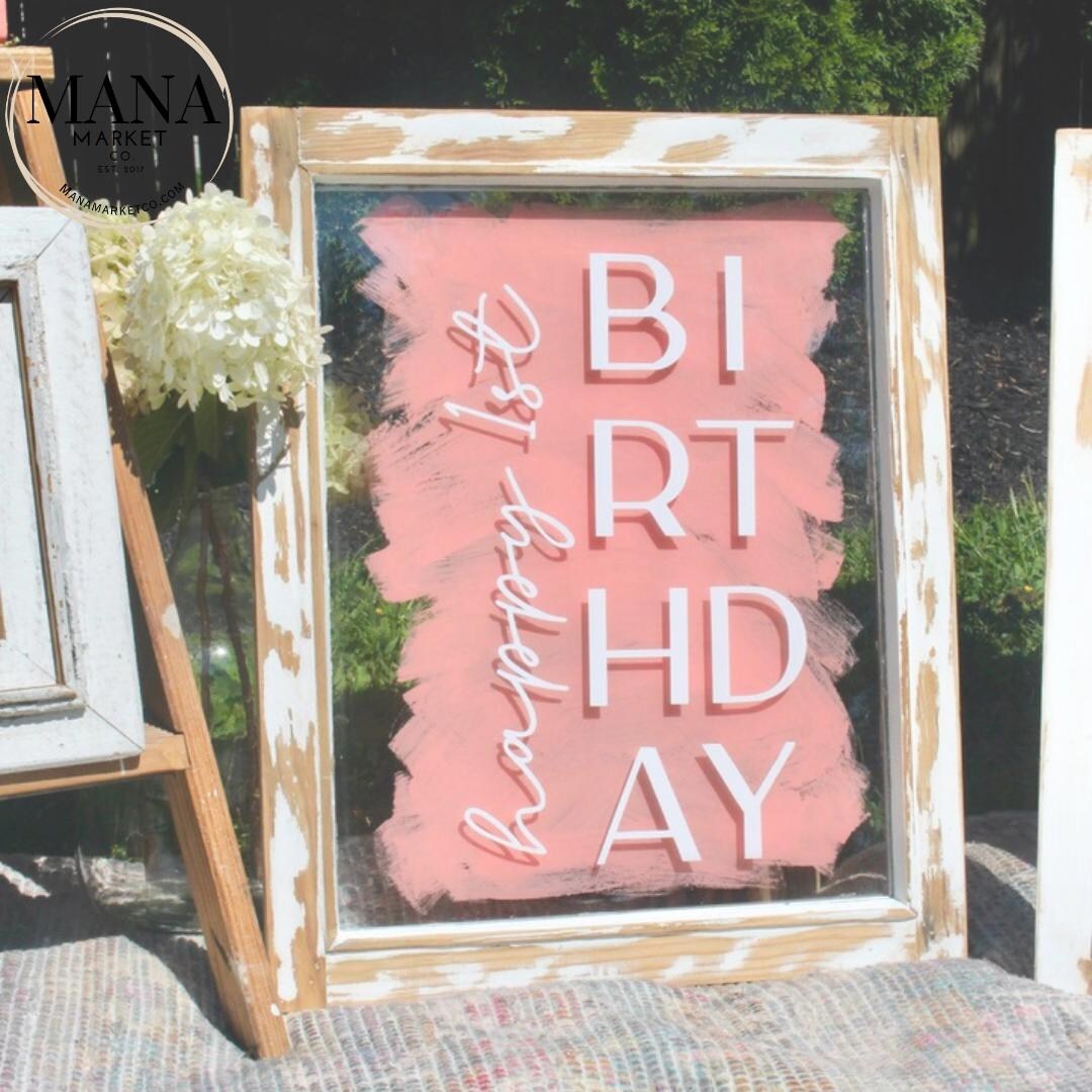 Happy Birthday Vinyl Sticker for Sign , Birthday Decal, Happy Birthday ...