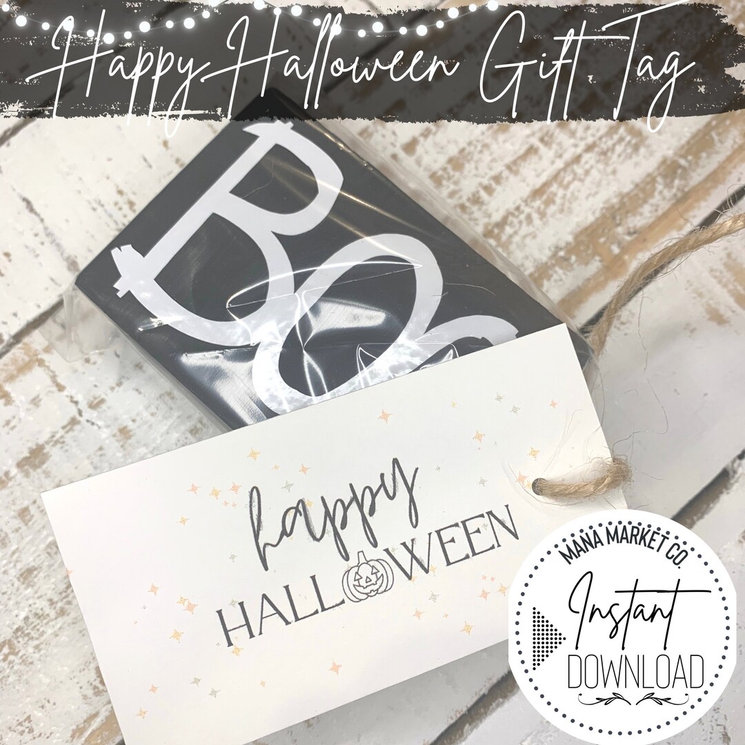Printable Happy Halloween Gift Tag | Halloween Gift Tags | Happy ...