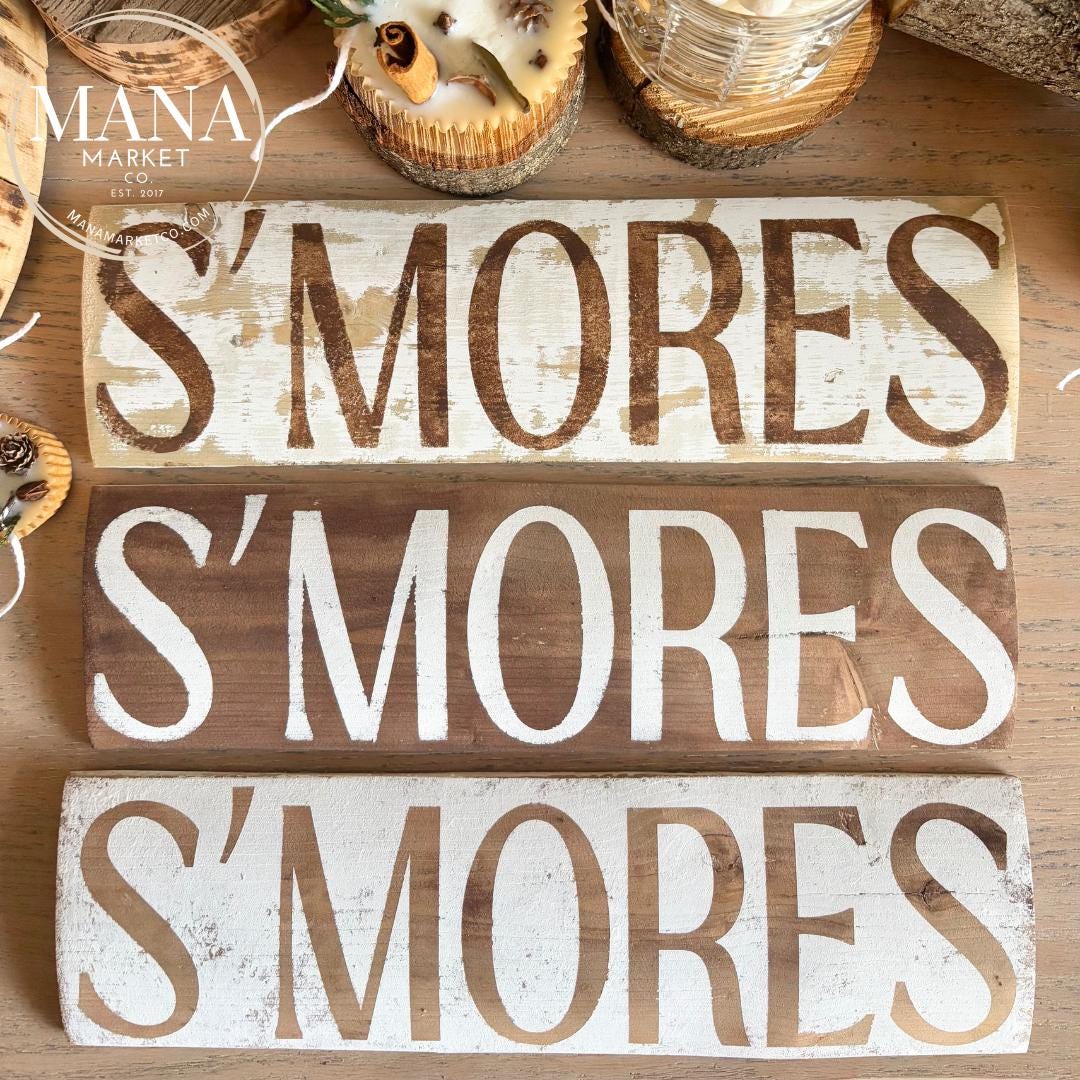 Rustic S'mores Bar Wood Sign for Cozy Gatherings, S'mores Lover's Wood ...
