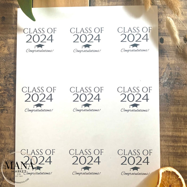 Class of 2024 Graduation Tags Instant Download Graduation Tags ...