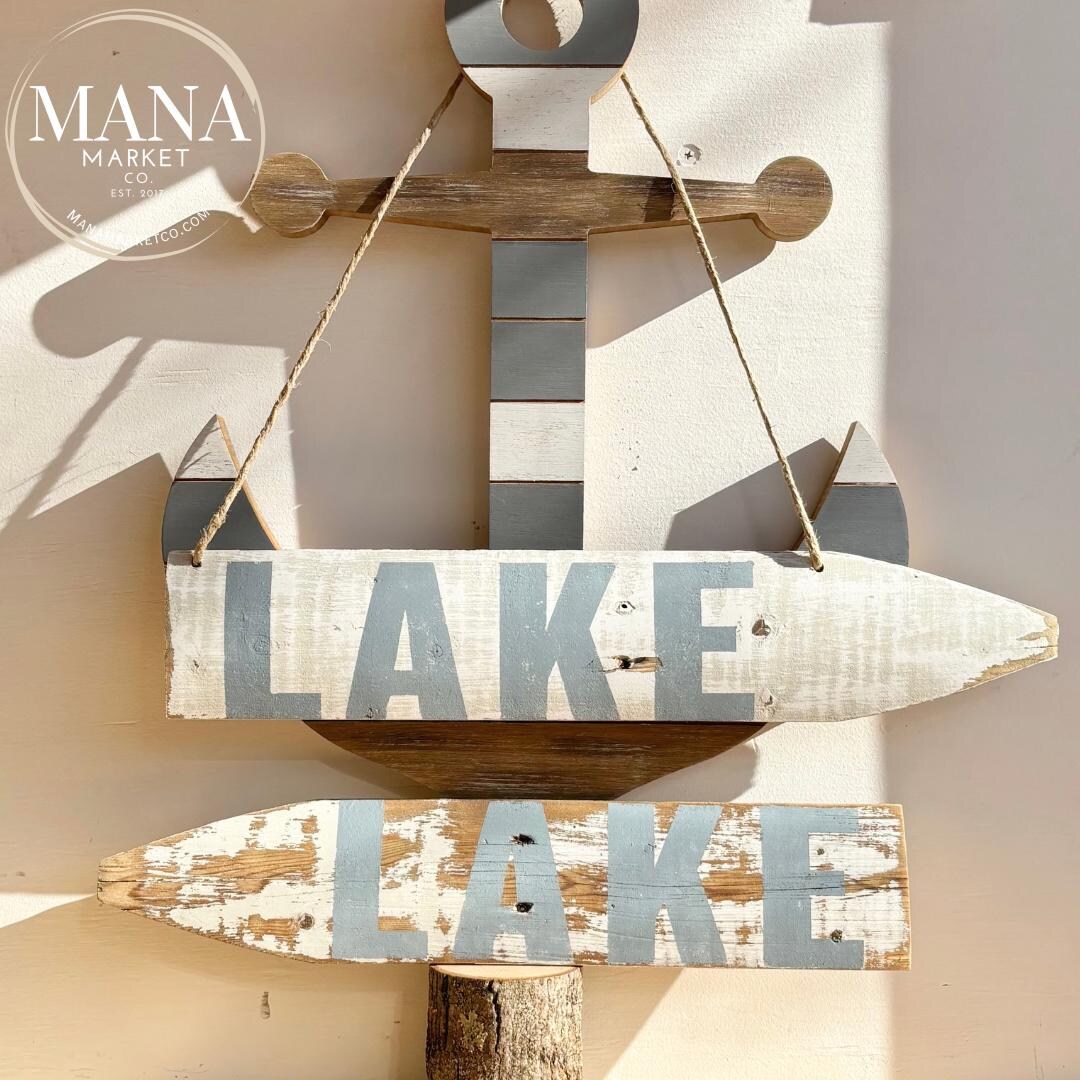 Lake House Sign Arrow Lake Sign Rustic Wood Sign Lake House Decor ...