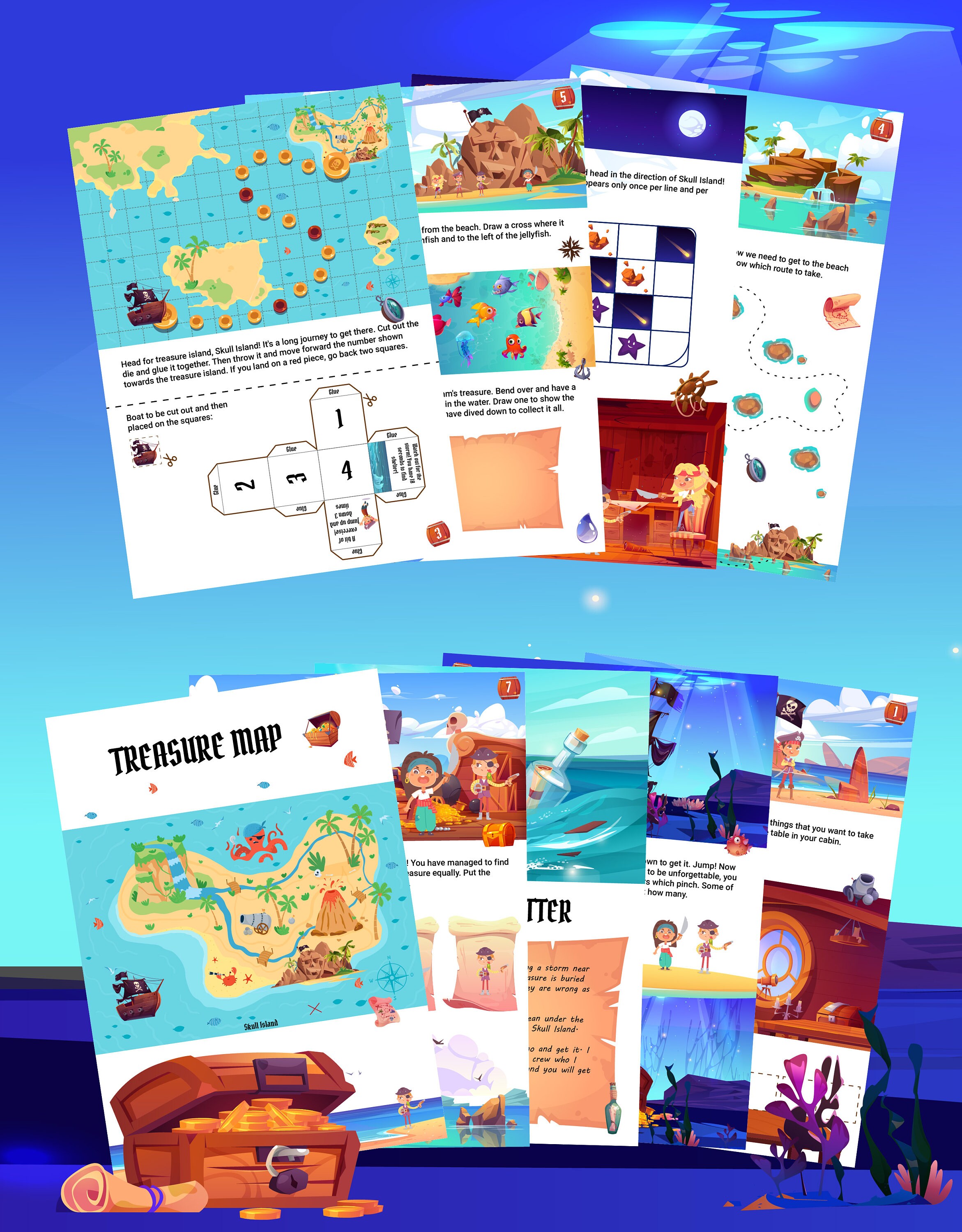 Pirate Treasure Hunt - Age 4-6 - for Kids - Printable Game - Indoor or ...