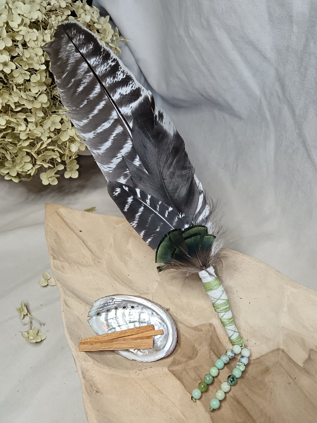Fumigation Fan, Large Fumigation Feather, Shamanic Fan, Smudge Feather ...