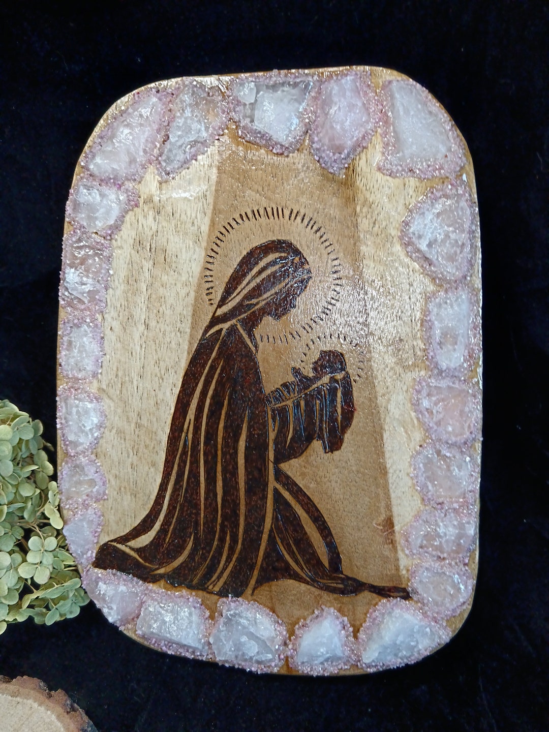 Plateau / tableau Vierge Marie - Etsy France