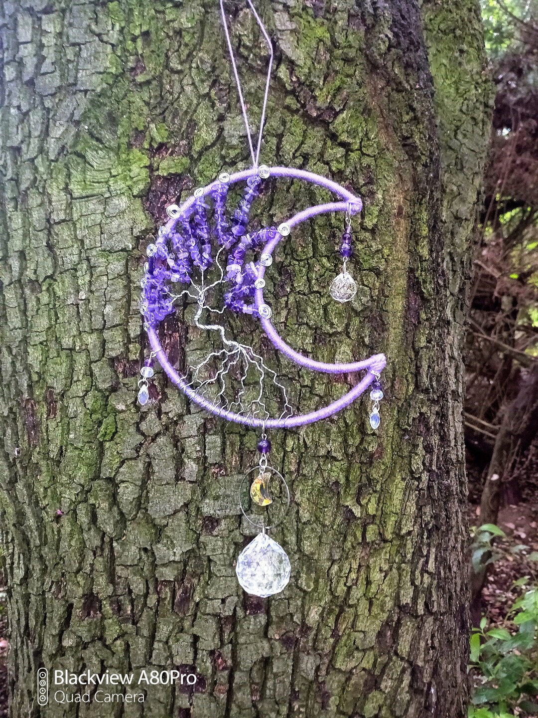 Tree of Life, Dream Catcher, Sun Moon Catcher in Amethyst - Etsy