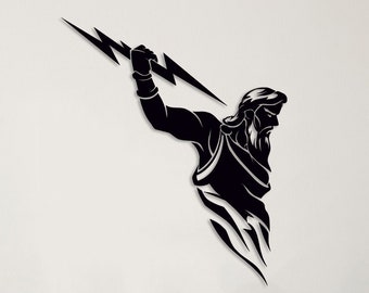 Zeus Cut Svg Dxf File Wall Sticker Pdf Silhouette Template Cnc - Etsy