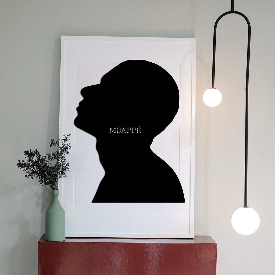 Kylian Mbappe Silhouette Cut Svg Dxf File Wall Sticker Pdf - Etsy