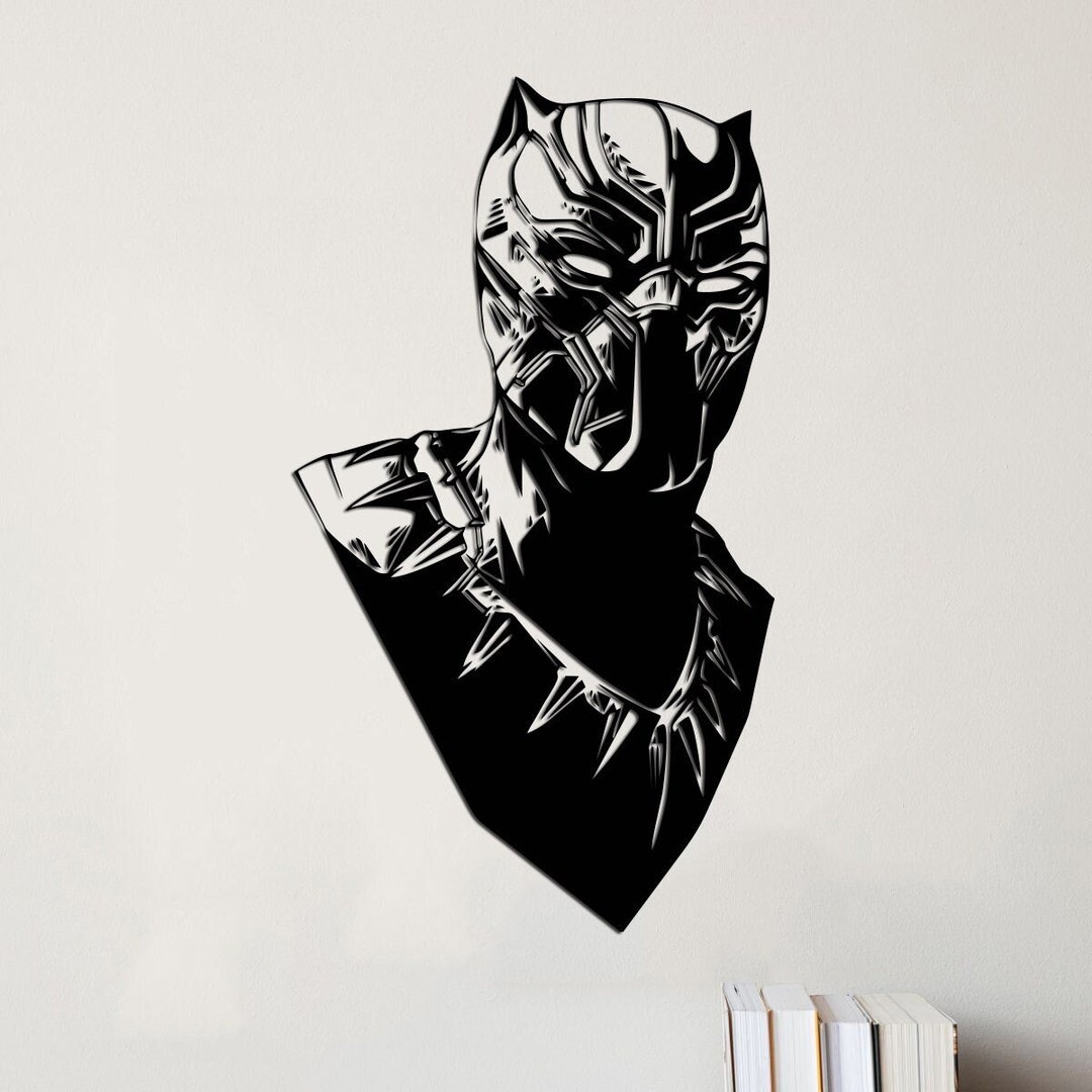 Black Panther Laser Cut Svg Marvel Dxf File Wall Sticker Pdf - Etsy Ireland