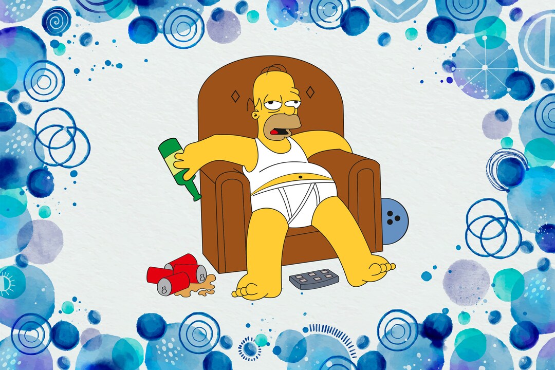 Lazy Homer the Simpsons Cut Svg Dxf File Wall Sticker Pdf - Etsy