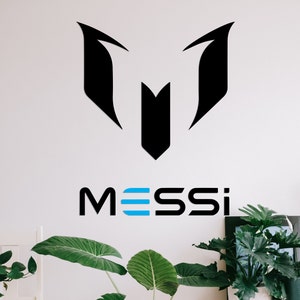 Messi Logo Cut Svg Dxf File Wall Sticker Pdf Silhouette - Etsy