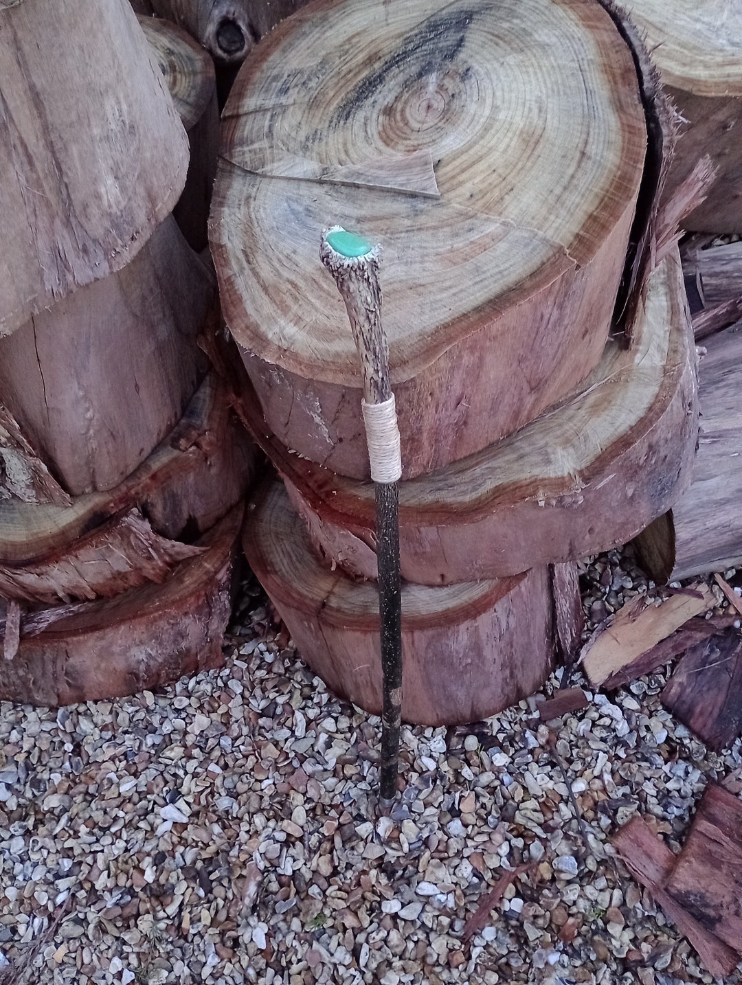Antler and Stone Handle on Holly Wood - Etsy