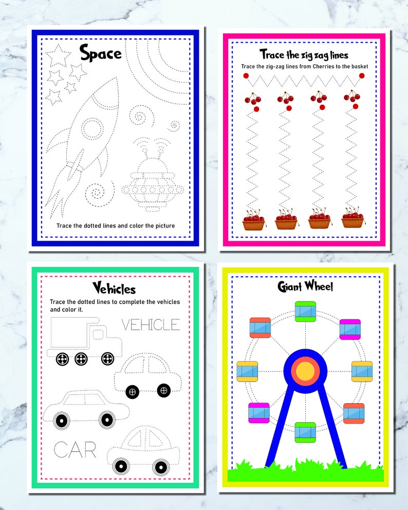 Homeschool Printables, Pencil Control Tracing Worksheets , Pre-writing ...