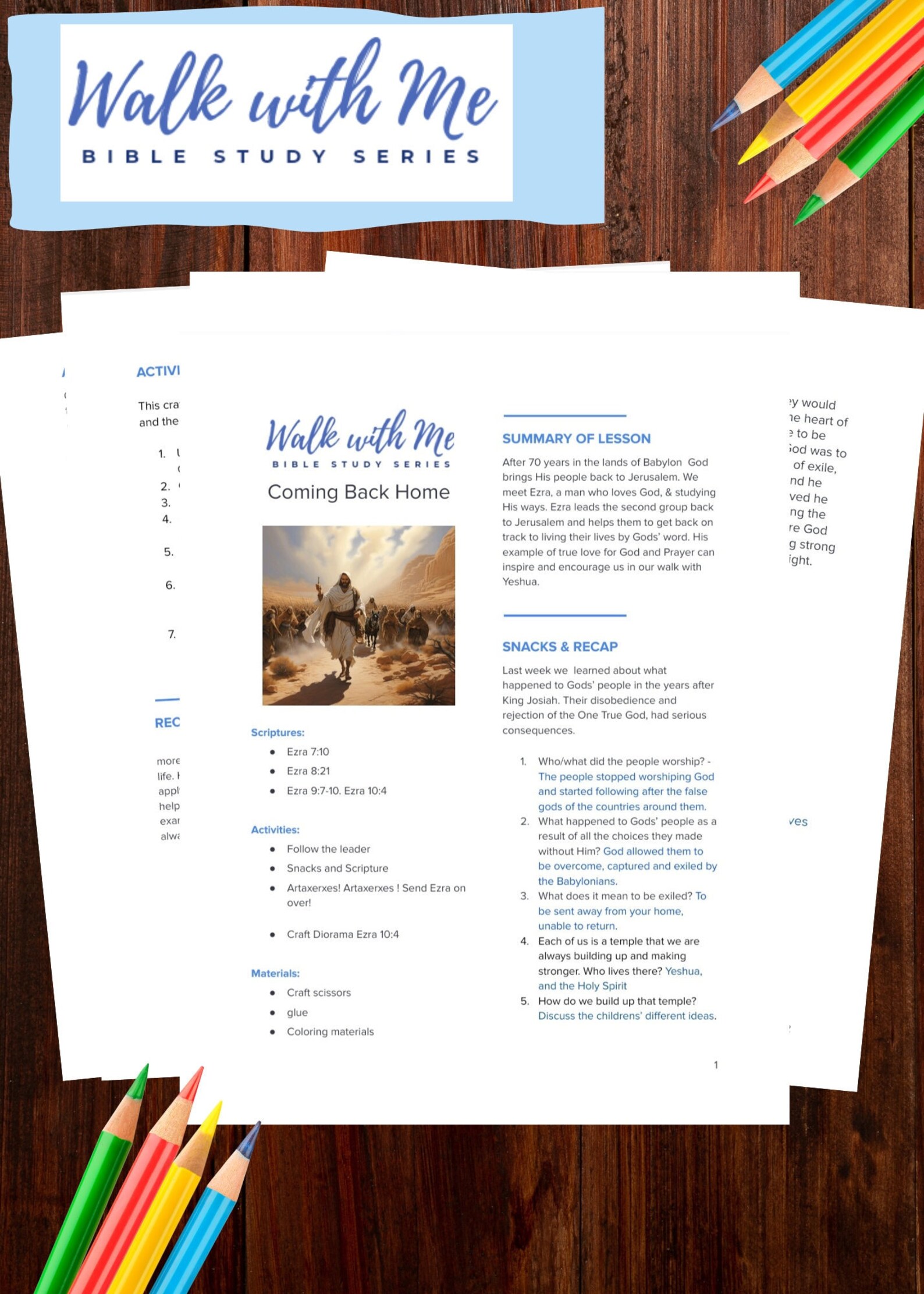 Coming Back Home, a Bible Study on the Book of Ezra. Includes Ezra 10:4 ...