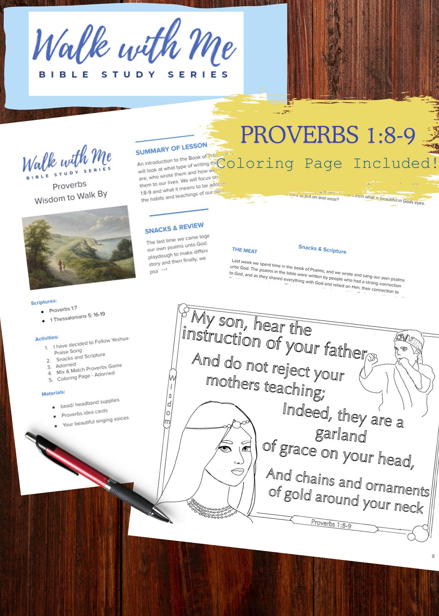 Intro to Proverbs -childrens' Bible Study - Etsy