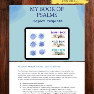 Psalms - Sharing It All With God - Childrens' Bible Study - Etsy