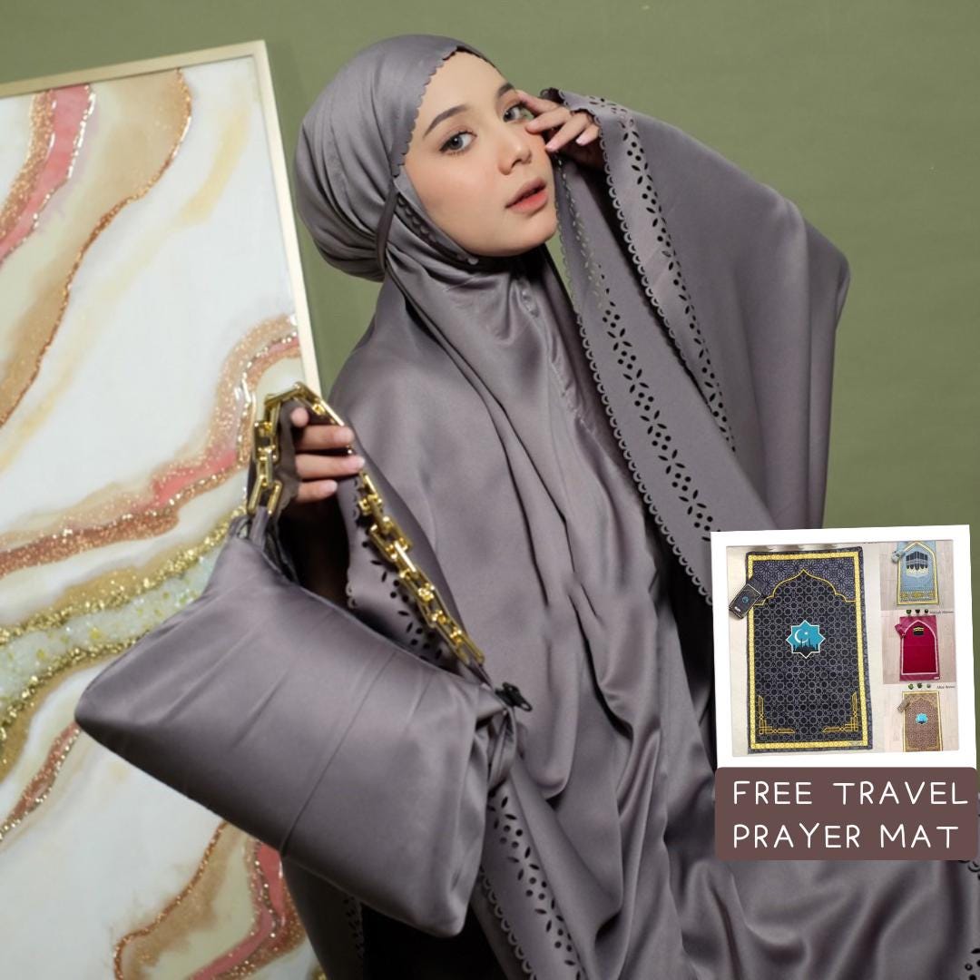 Muslim Prayer Dress 2IN1 Aleena Series FREE Travel Prayer Mat / Islamic ...