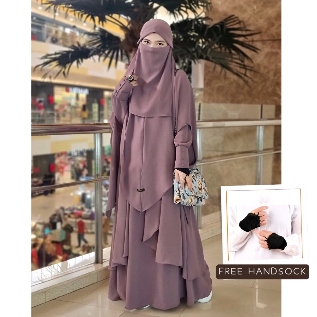Yumna Abaya Khimar Set Niqab /dress for Muslim/dress Abaya/islamic ...