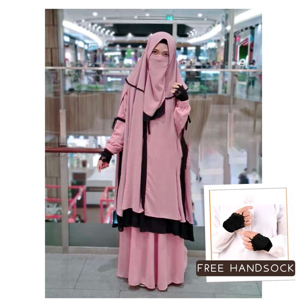 Abaya Khimar Set/dress for Muslim/dress Abaya/islamic Clothes for Women ...