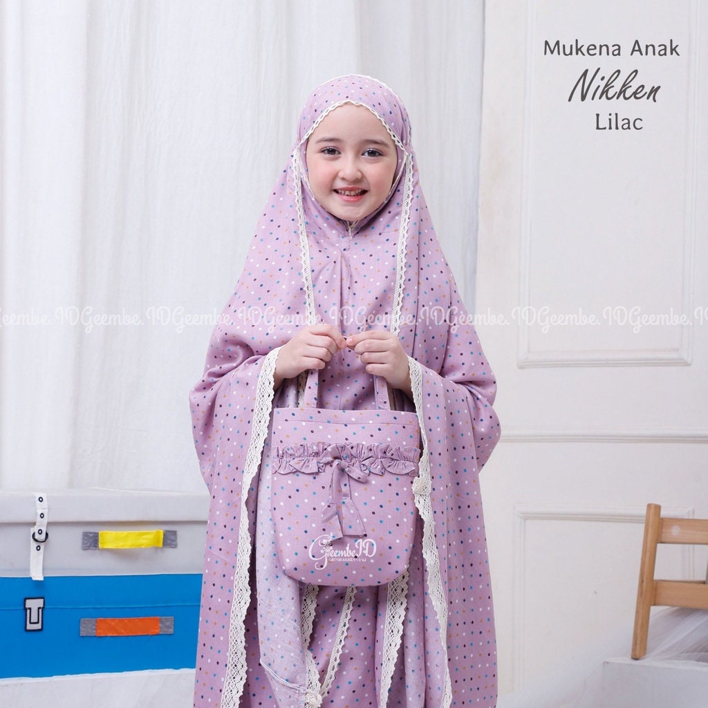 Muslim Prayer Dress for Kids Girls Nikken Series / Islamic Prayer Dress ...