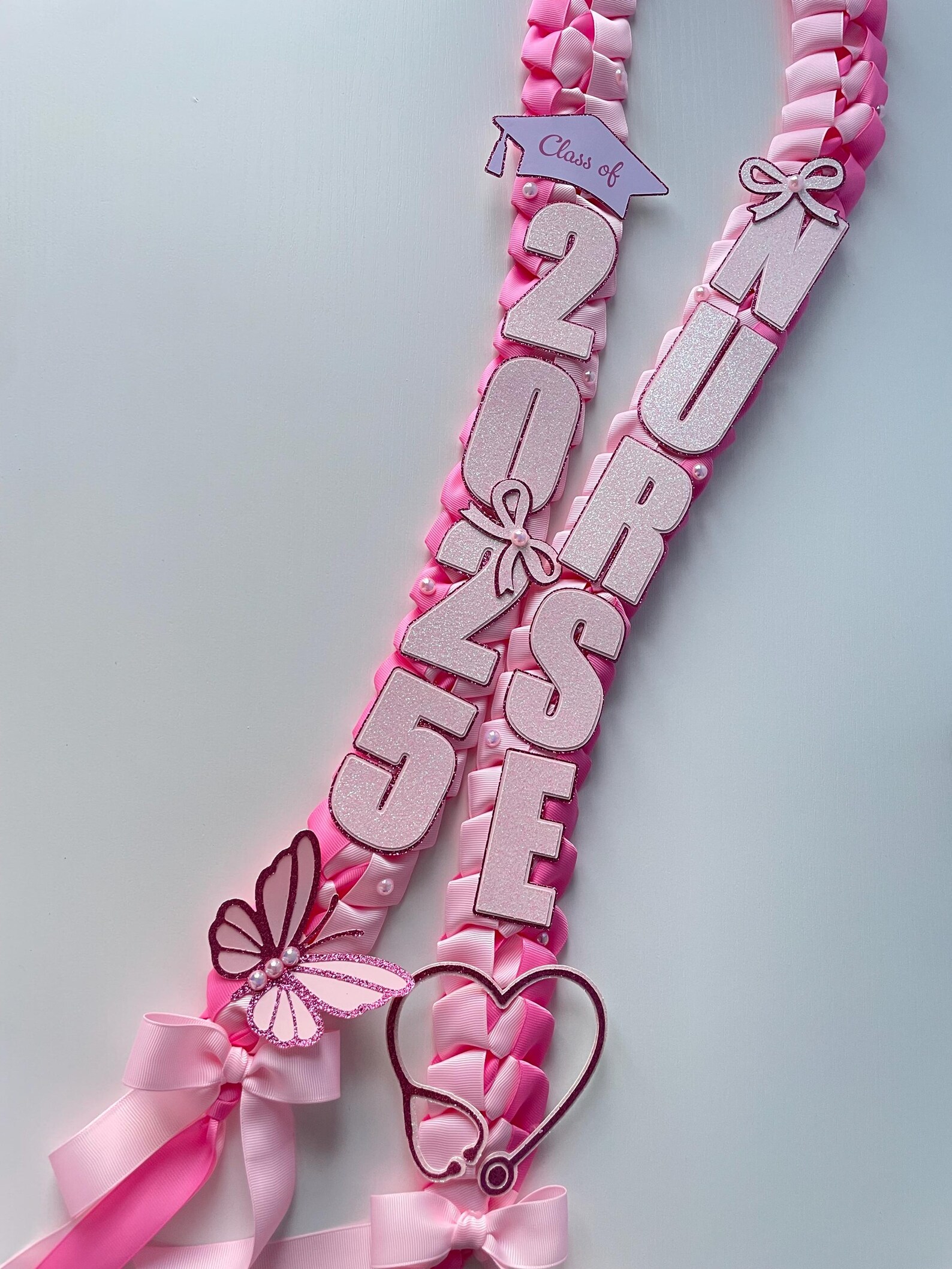 Nurse Graduation Lei Coquette Grad Lei Pink Grad Lei Promotion Gift ...