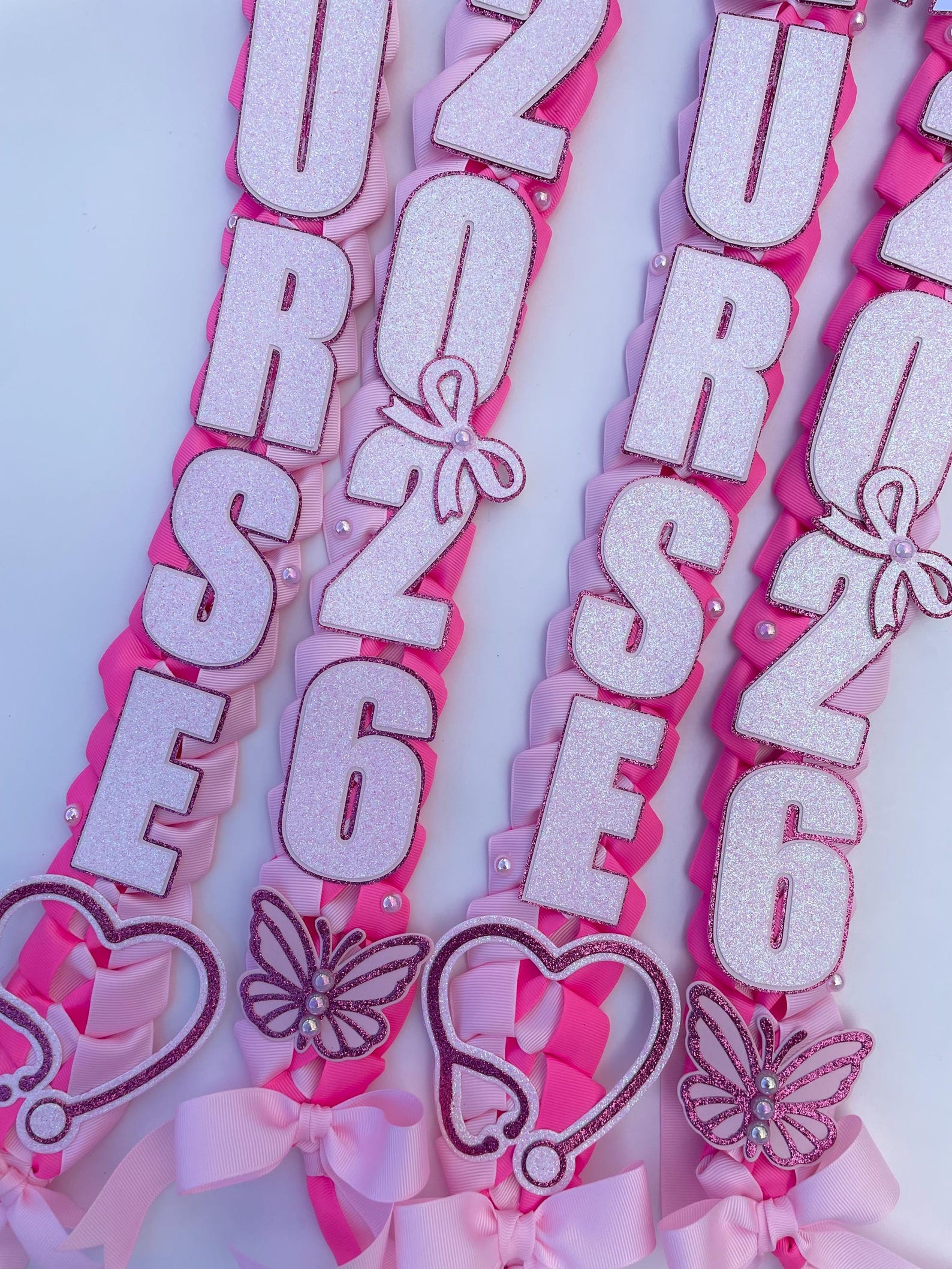 Nurse Graduation Lei Coquette Grad Lei Pink Grad Lei Promotion Gift ...