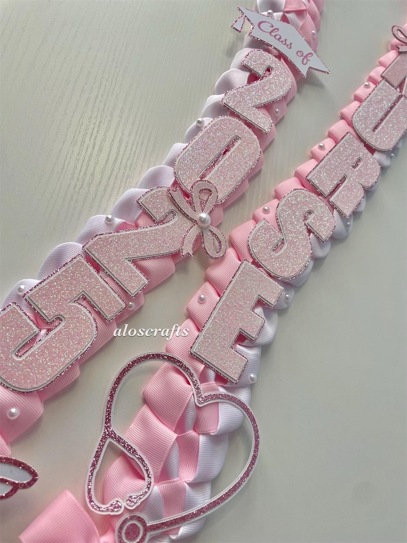 Nurse Graduation Lei Coquette Grad Lei Pink Grad Lei Promotion Gift ...