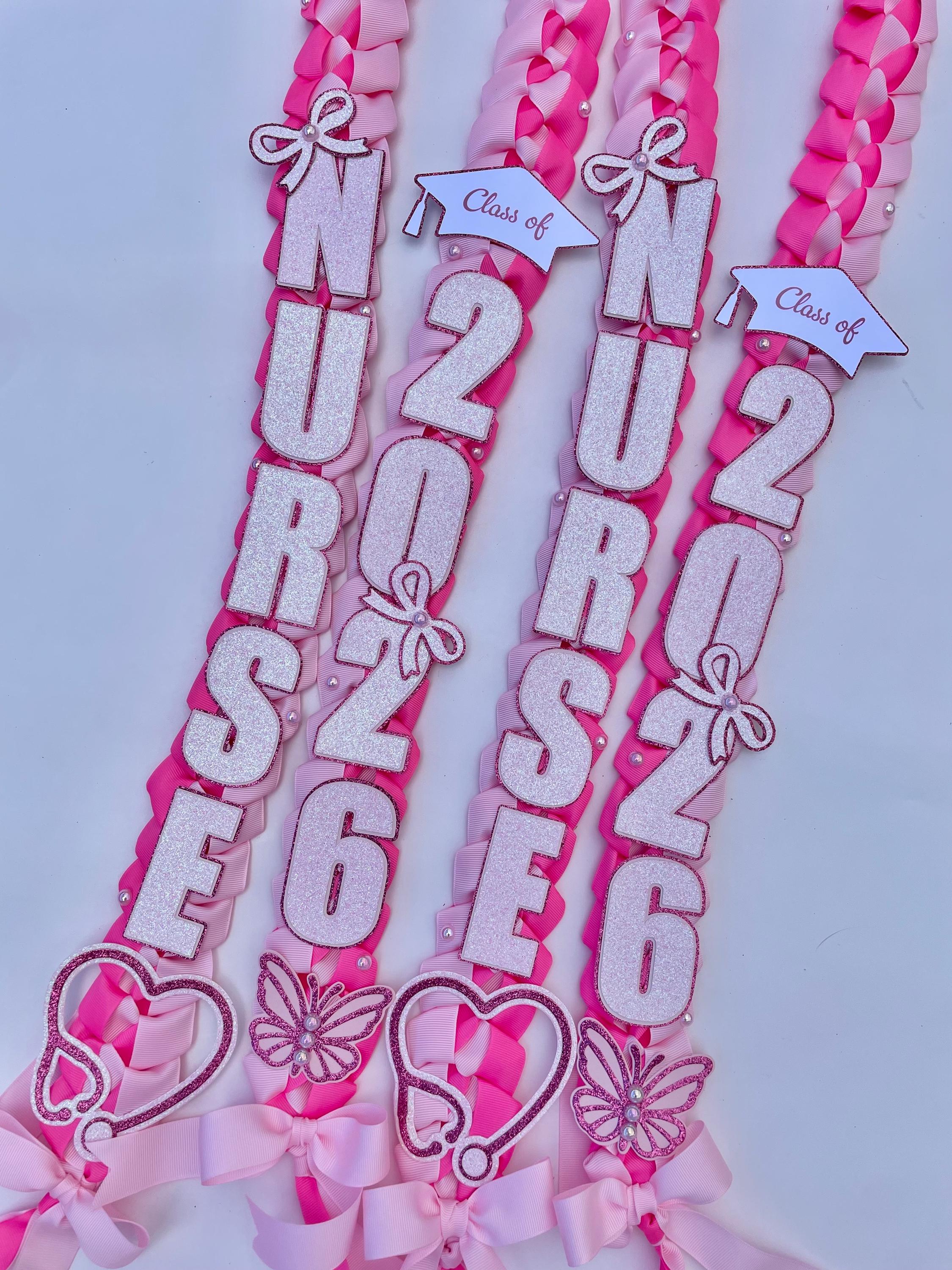 Nurse Graduation Lei Coquette Grad Lei Pink Grad Lei Promotion Gift ...