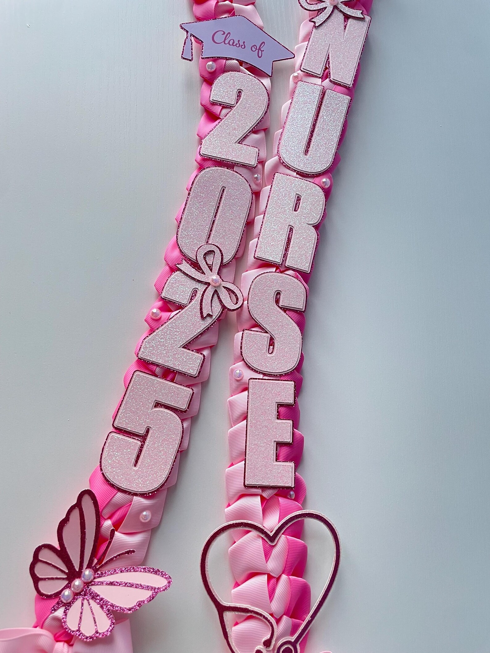 Nurse Graduation Lei Coquette Grad Lei Pink Grad Lei Promotion Gift ...