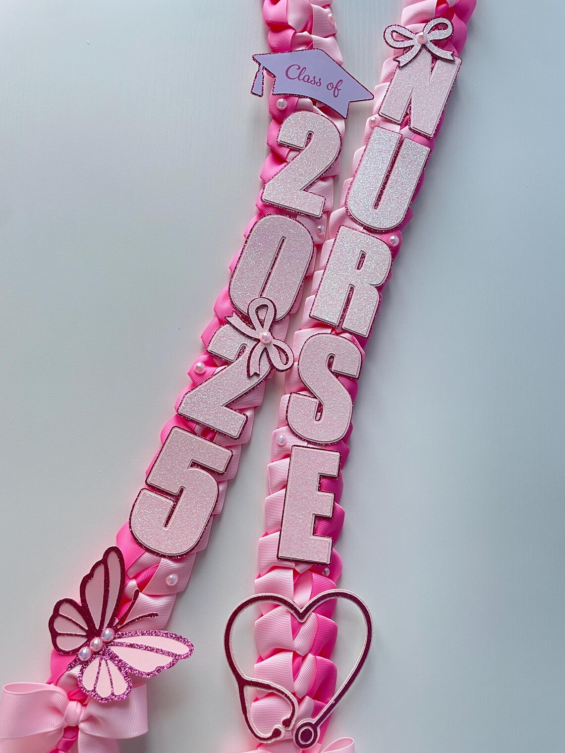 Nurse Graduation Lei Coquette Grad Lei Pink Grad Lei Promotion Gift ...