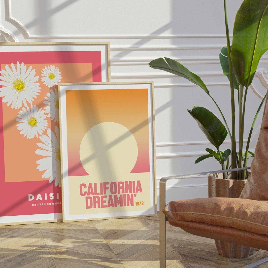 Vibrant California Dreamin' Art Print Music Poster Premium Home Decor ...