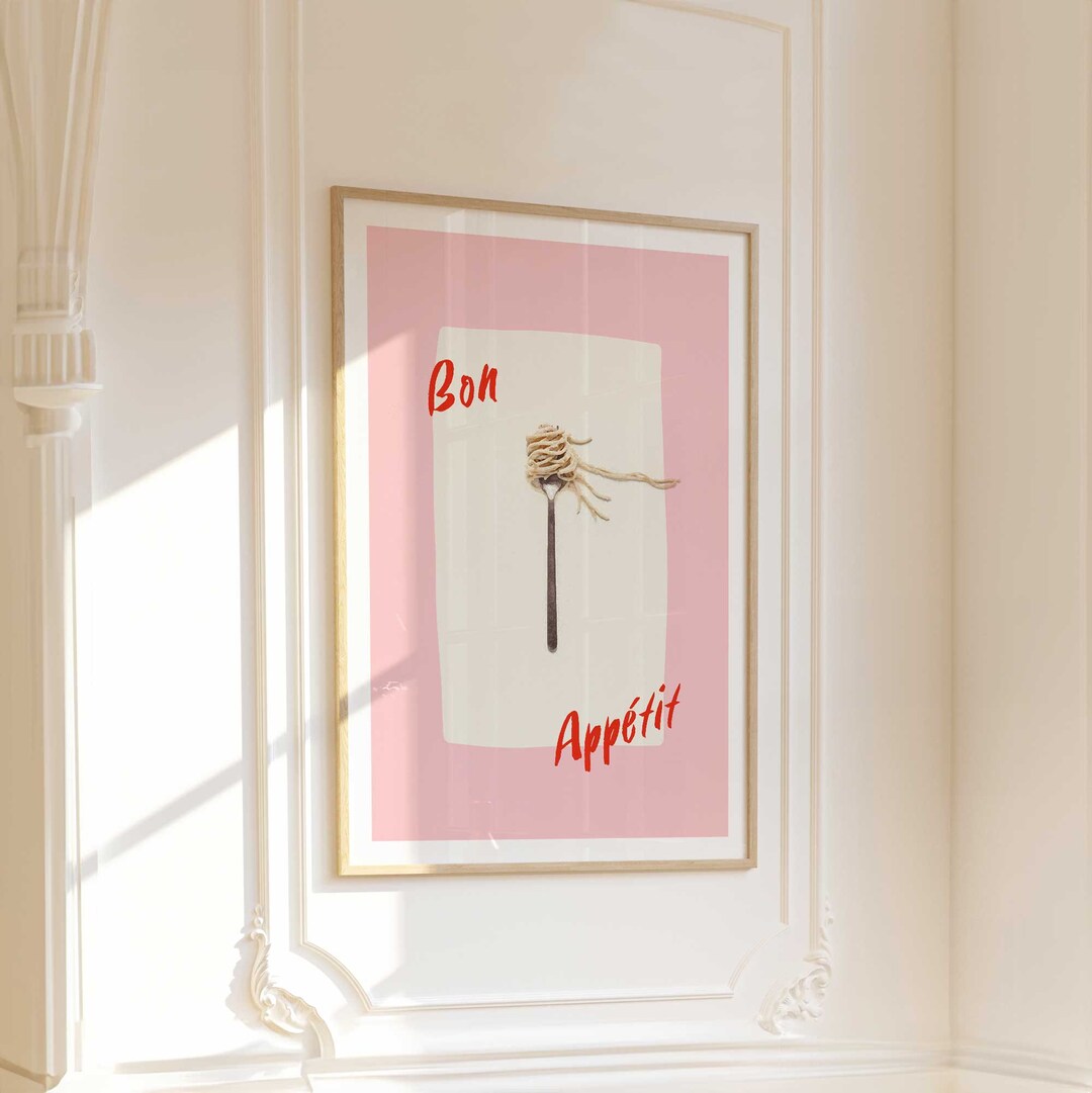 Elegant Bon Appétit Print Premium Home Decor Artwork - Etsy