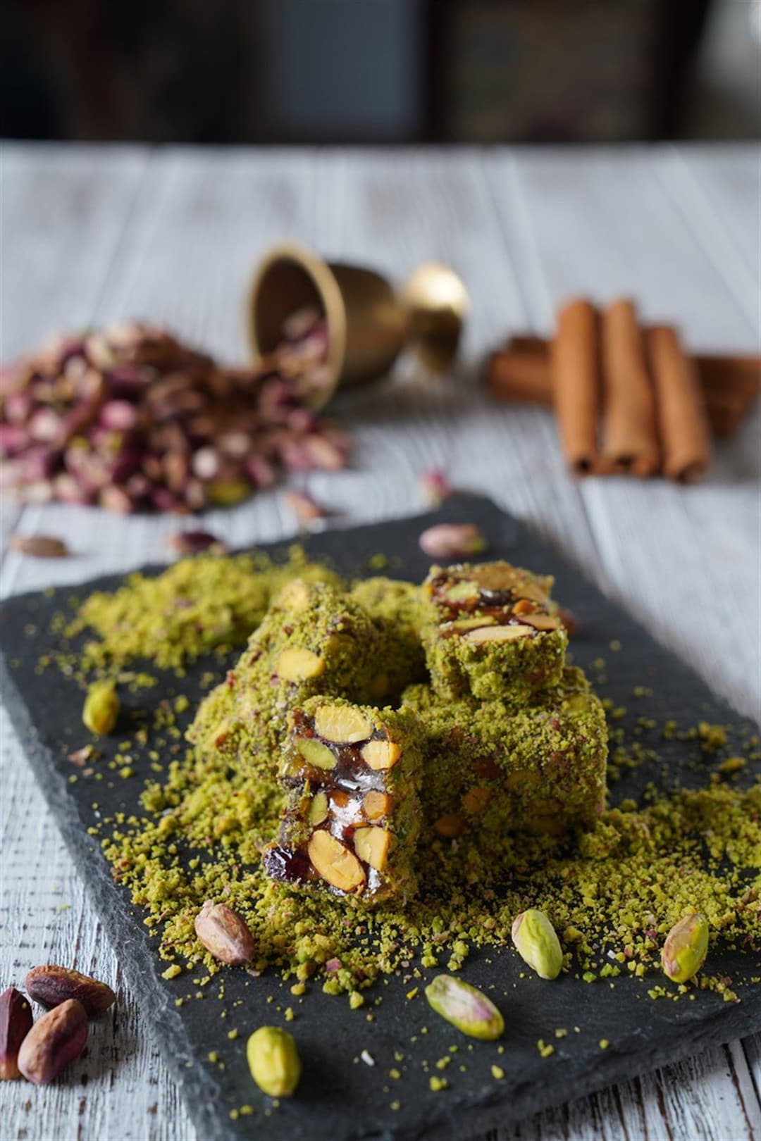 Turkish Delight With Honey and Pistachio, Turkish Dessert, Traditional ...