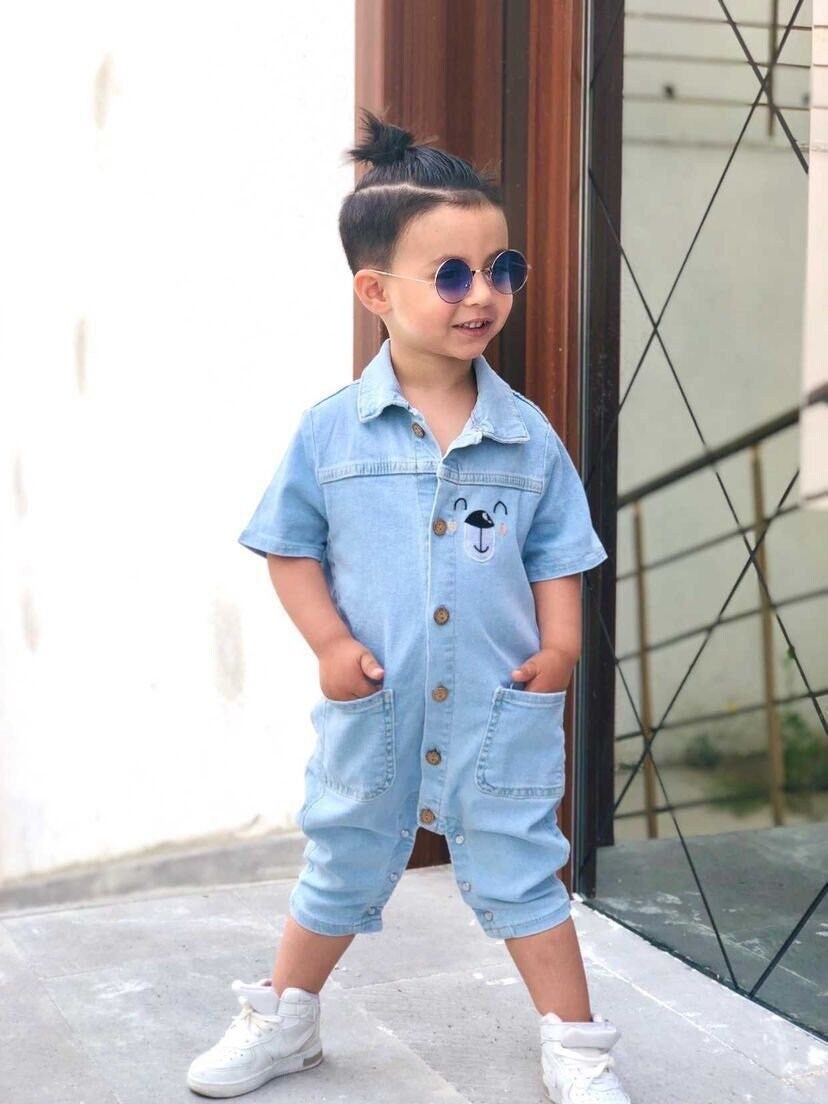 Denim Rompers For Girls