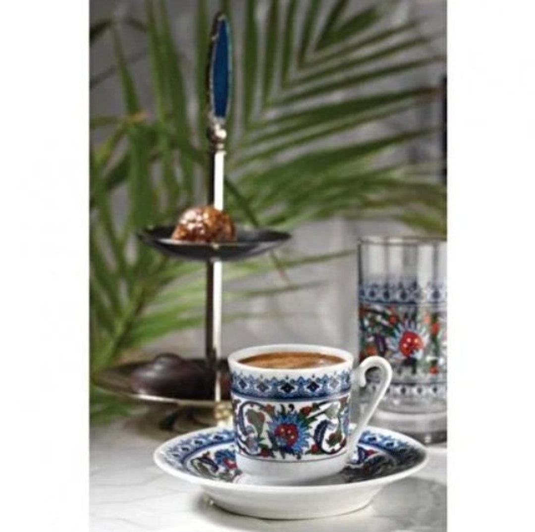 Porcelain Turkish Coffee Cup Set of 6 - Etsy