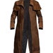 Handmade Fallout NCR Veteran Ranger Trench Coat Brown Suede Leather A7 ...