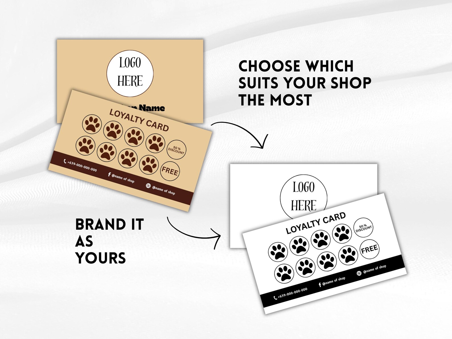 Pet Salon Loyalty Card Template: DIY Dog Grooming Business (canva) - Etsy