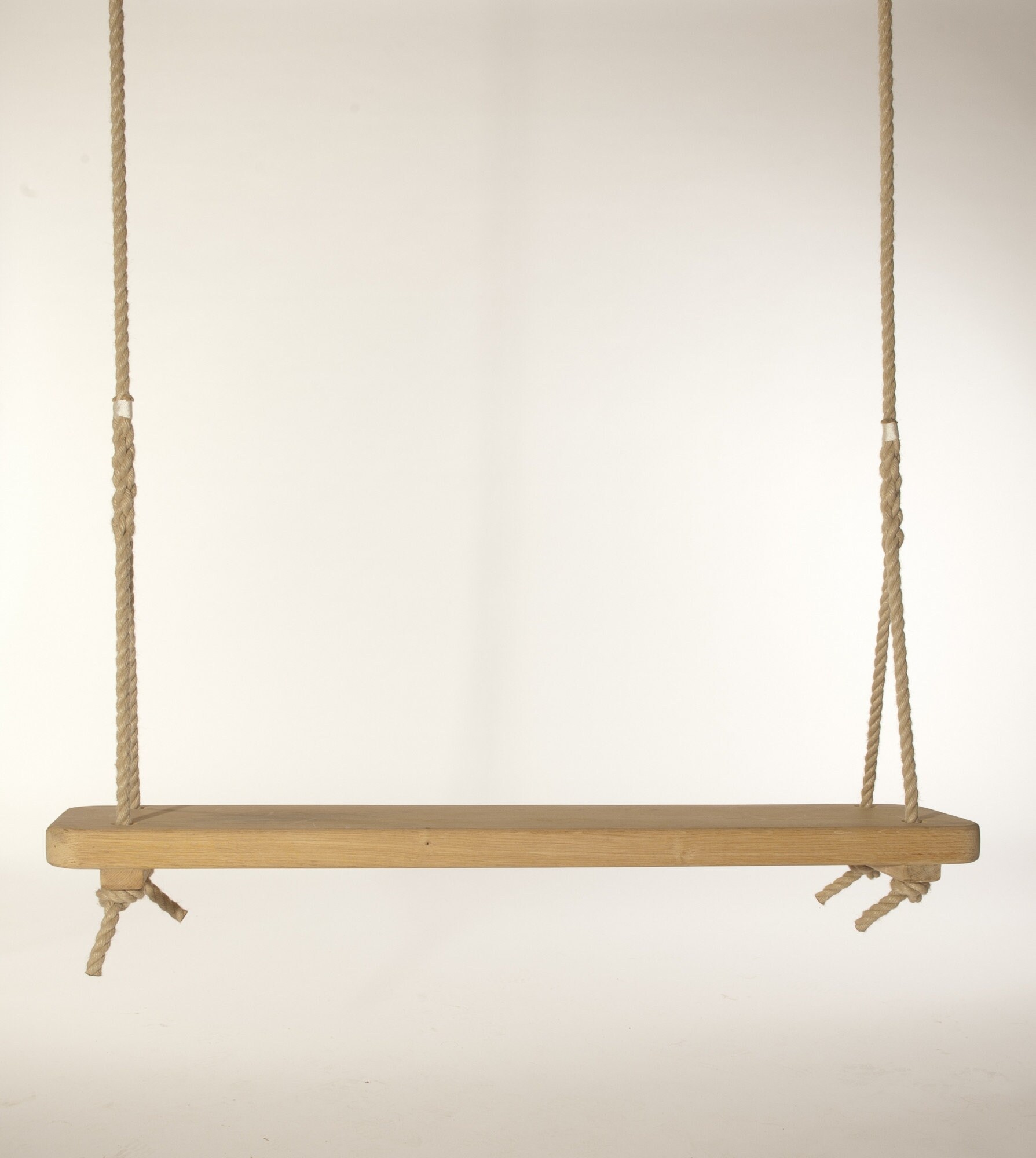 Two Seat Solid Oak Rope Swing Traditional Tree Swing for the Garden - Etsy