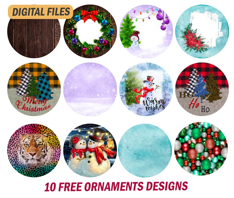 Christmas Ornament Template With Photo Picture Santa - Etsy