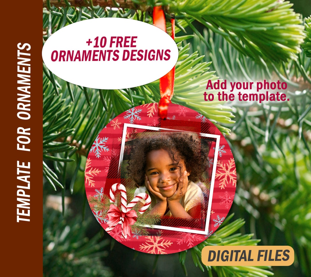 Snowflakes Ornament Template for 1 Photo Picture Photo Ornament Png ...
