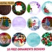 Picture Ornament Png Bundle Christmas Photo Frame Template - Etsy