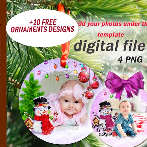 Photo Ornament Template Bundle Png File for Sublimation - Etsy
