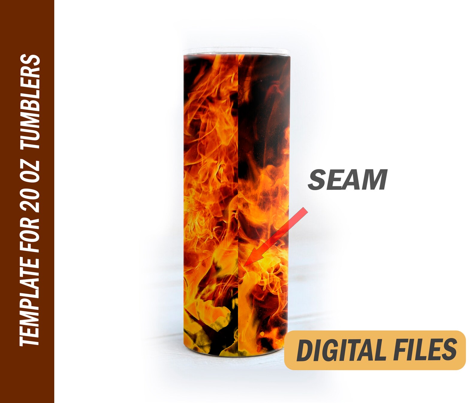 20 Oz Skinny Tumbler Designs Flames Sublimation Design for Men - Etsy
